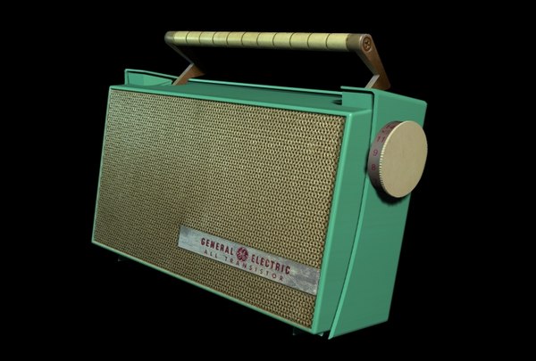 3d lwo 1960s transistor radio