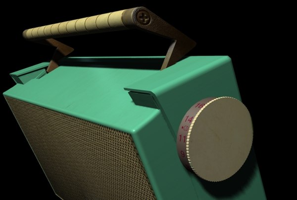 3d lwo 1960s transistor radio