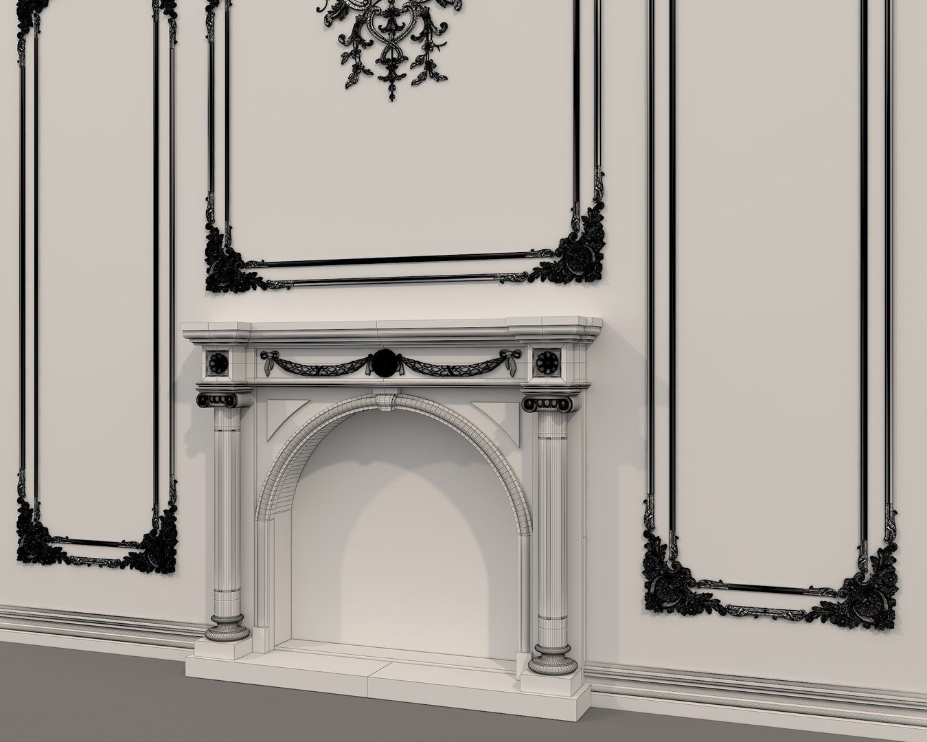 Wall Molding In Classic French Style 46 3D - TurboSquid 2276709