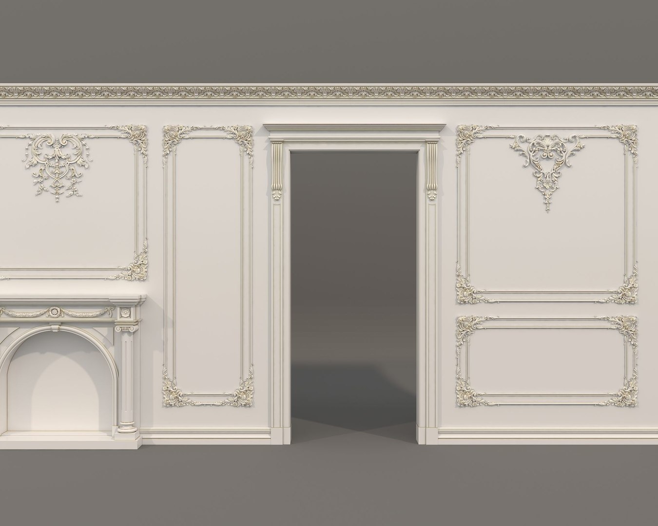 Wall Molding In Classic French Style 46 3D - TurboSquid 2276709
