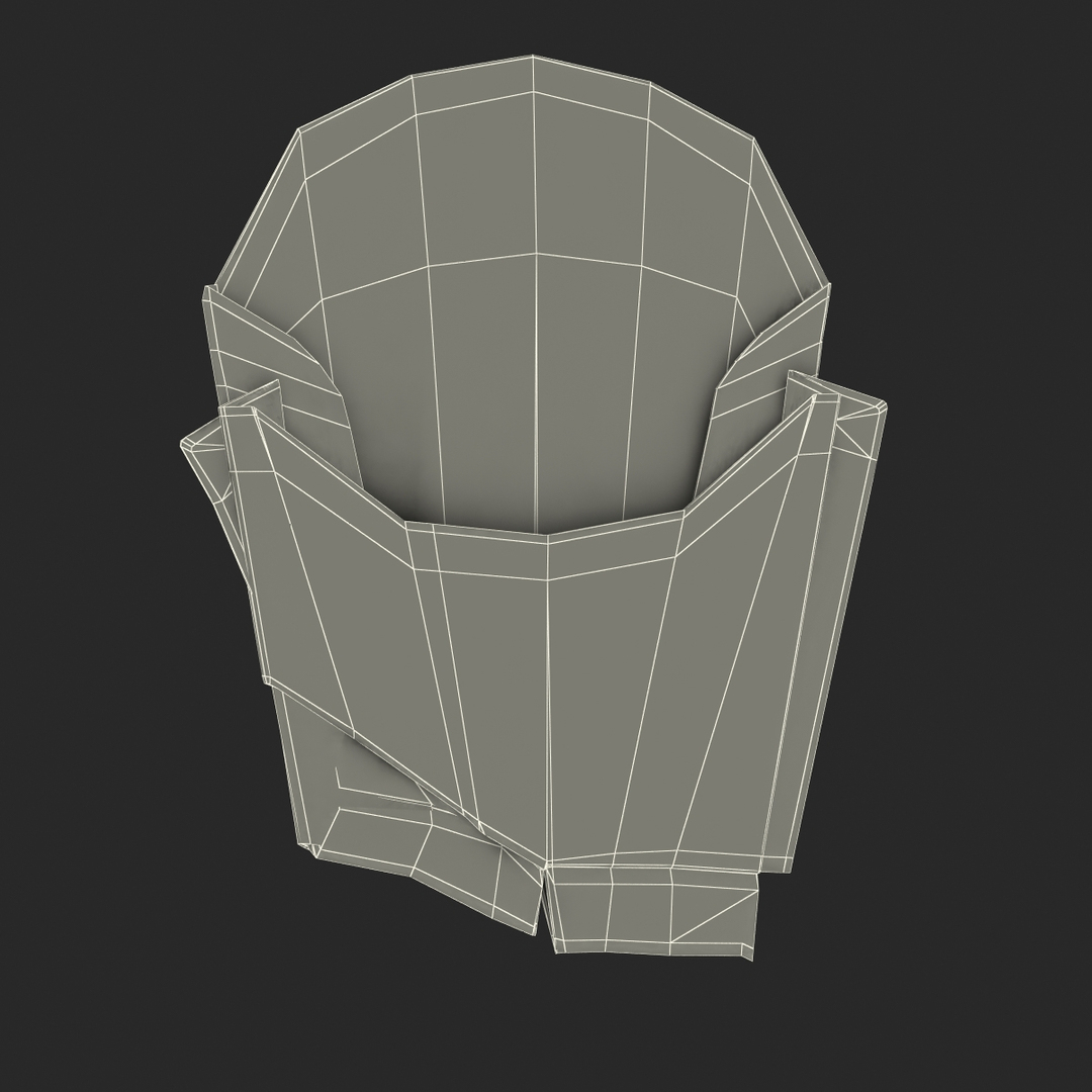 C4d Crumpled French Fry Box