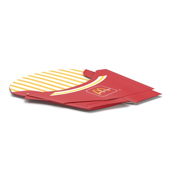 c4d crumpled french fry box