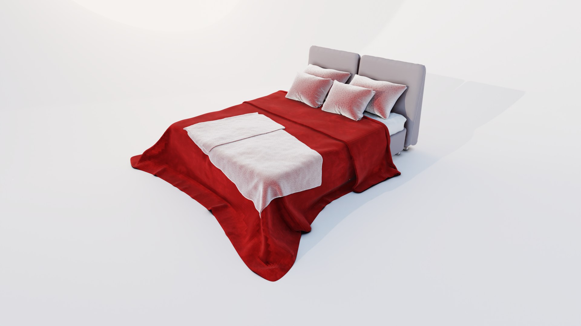 Minimalist And Modern Bed 3D Model - TurboSquid 2265383