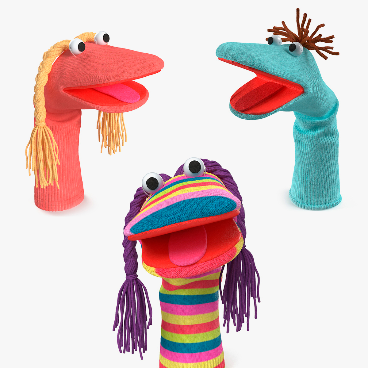 modelo 3d Colección de personajes de marionetas de mano - TurboSquid ...