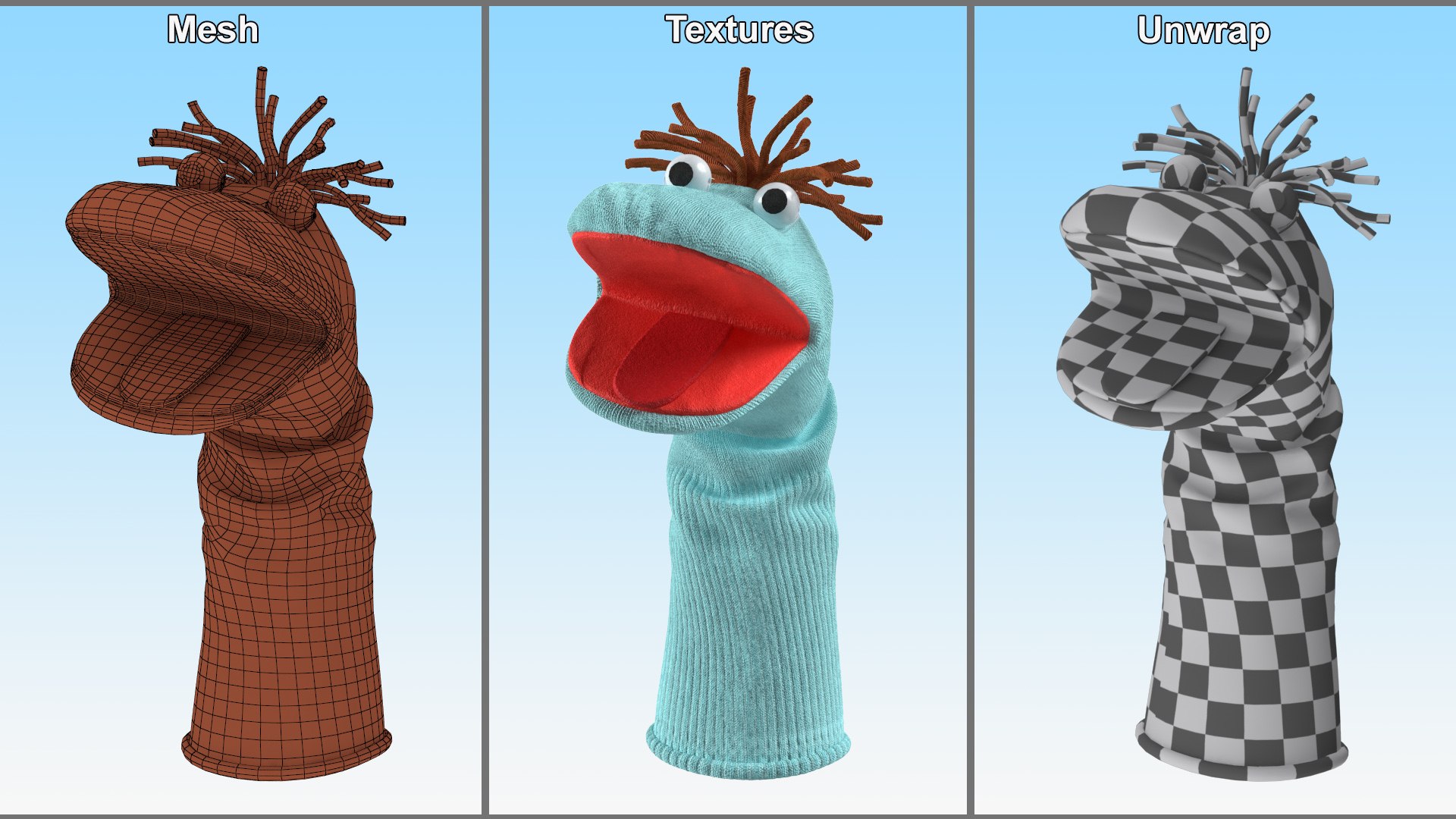 Hand Puppet Characters Collection 3D - TurboSquid 2298900