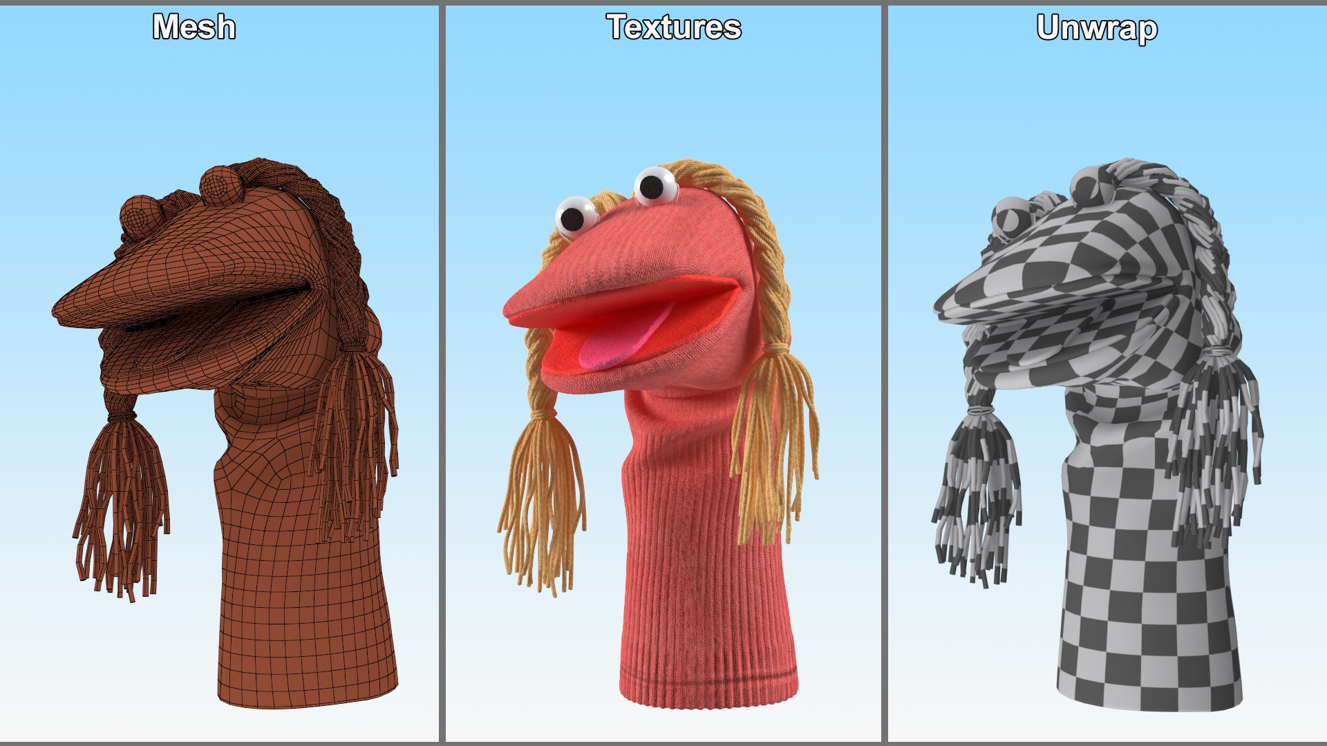 Hand Puppet Characters Collection 3D - TurboSquid 2298900