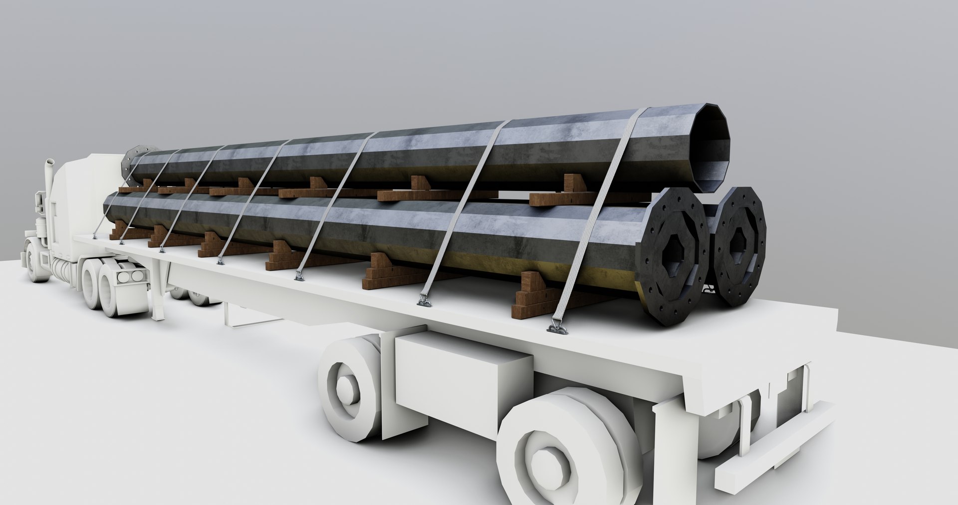 CARGO MODELS FOR TRUCK TRAILER-Polygon Pole Type-3-1 3D Model ...