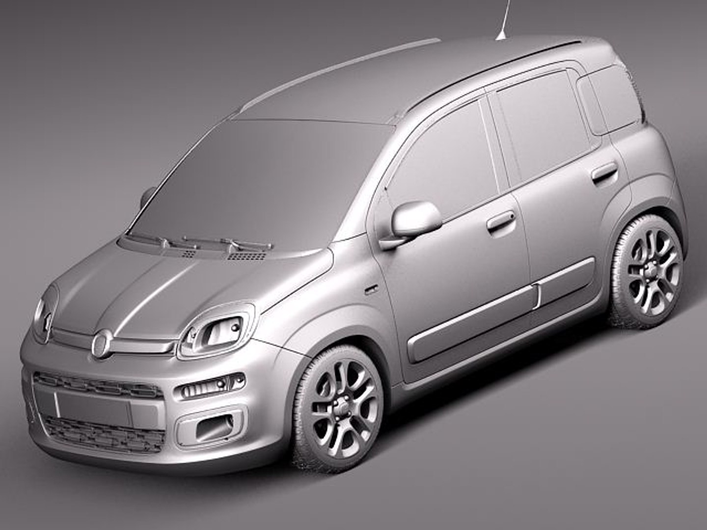 Fiat Panda 2012 Hatchback 3d C4d