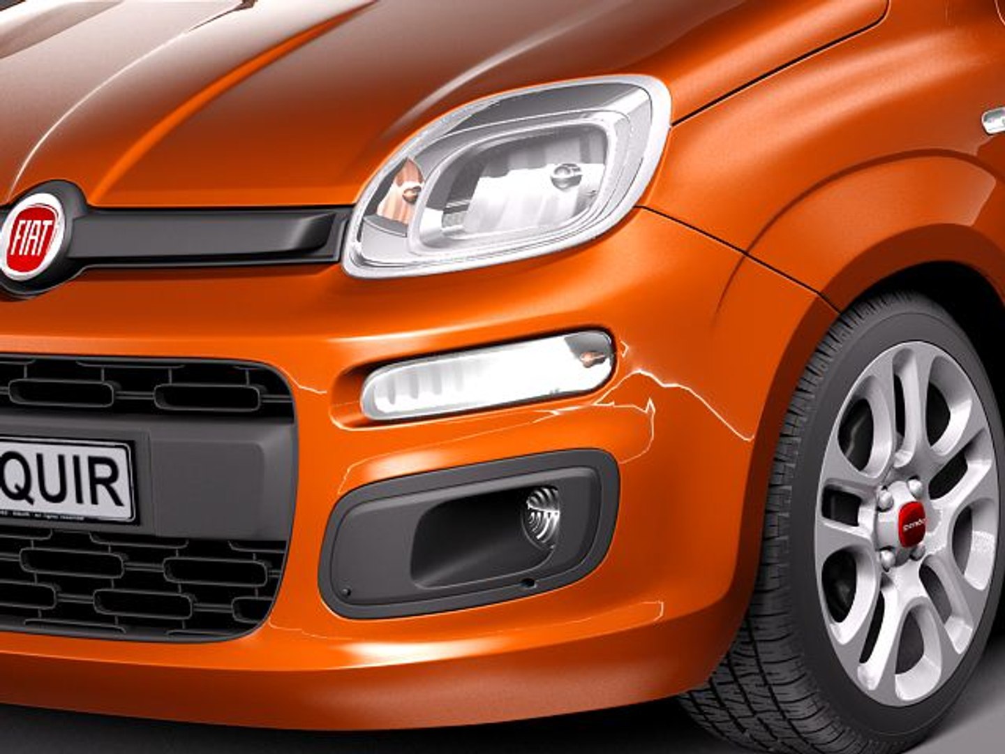 Fiat Panda 2012 Hatchback 3d C4d