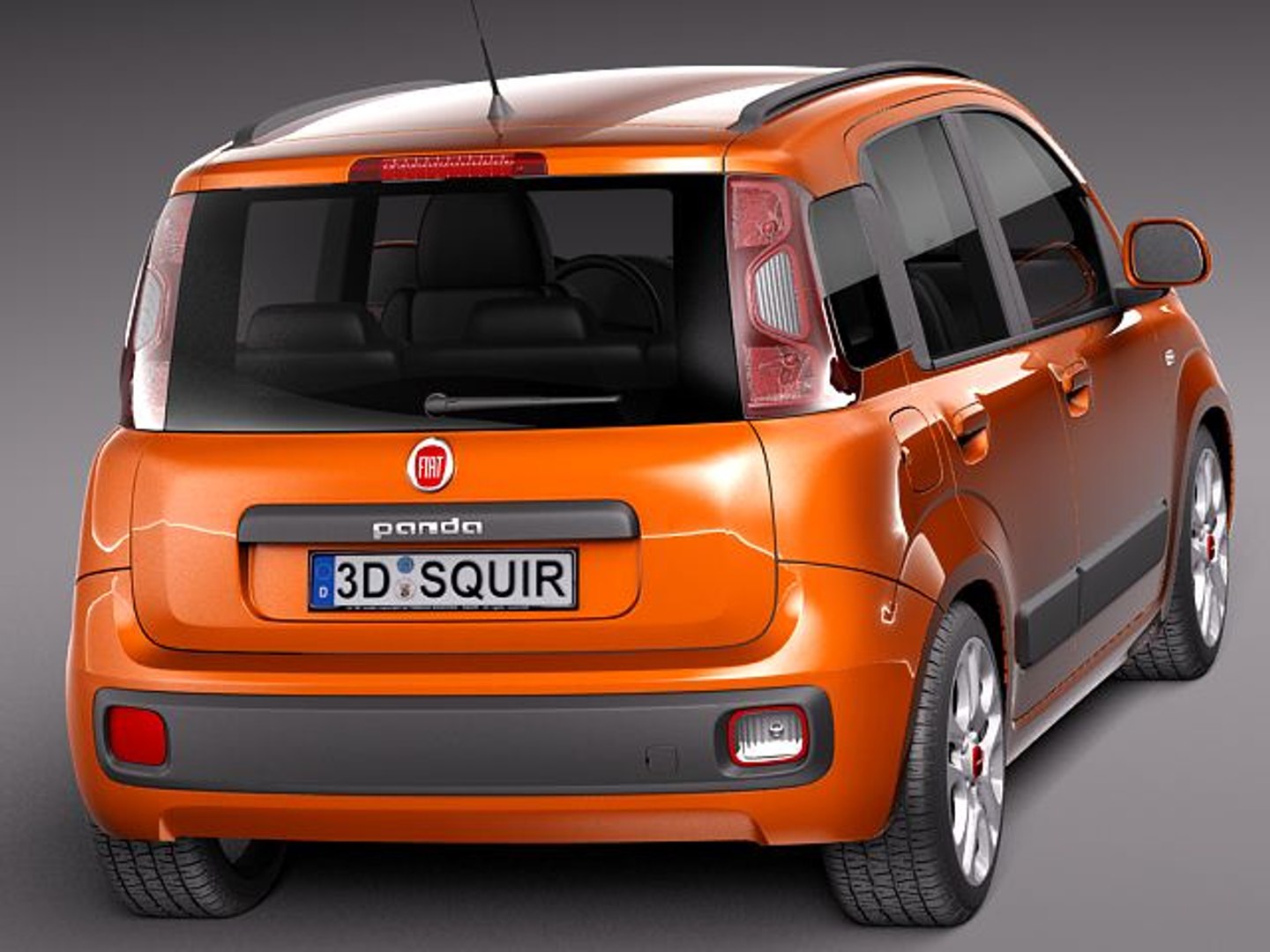 Fiat Panda 2012 Hatchback 3d C4d