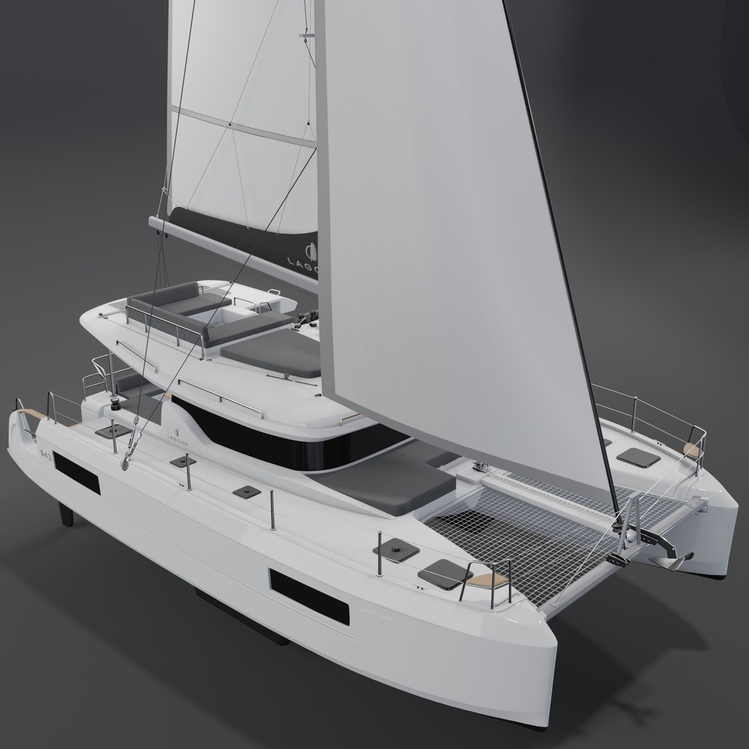 Lagoon 43 Catamaran 3D PBR 3D - TurboSquid 2221667