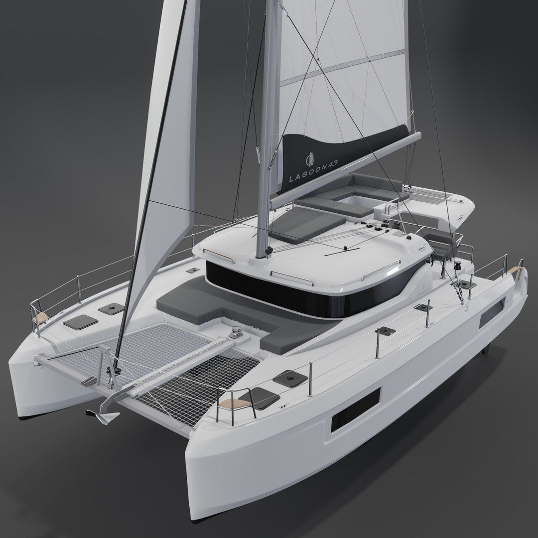 Lagoon 43 Catamaran 3D PBR 3D - TurboSquid 2221667