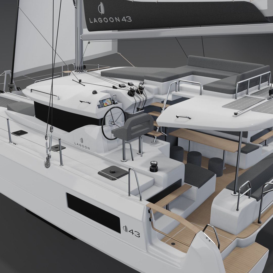 Lagoon 43 Catamaran 3D PBR 3D - TurboSquid 2221667