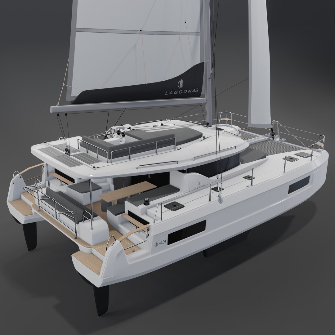 Lagoon 43 Catamaran 3D PBR 3D - TurboSquid 2221667