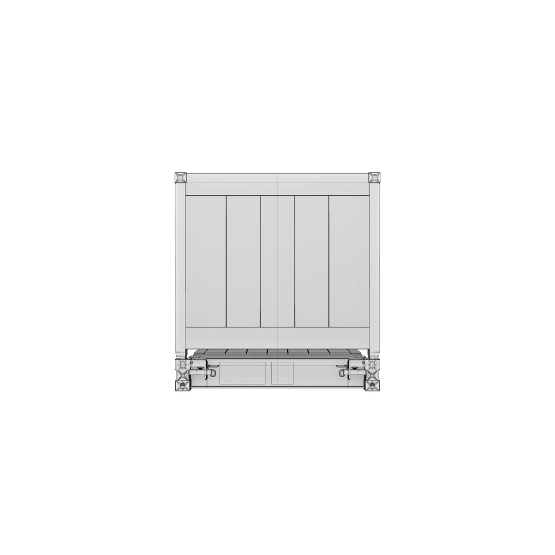 3D 20FT Flush Folding Flatrack Model - TurboSquid 2174549