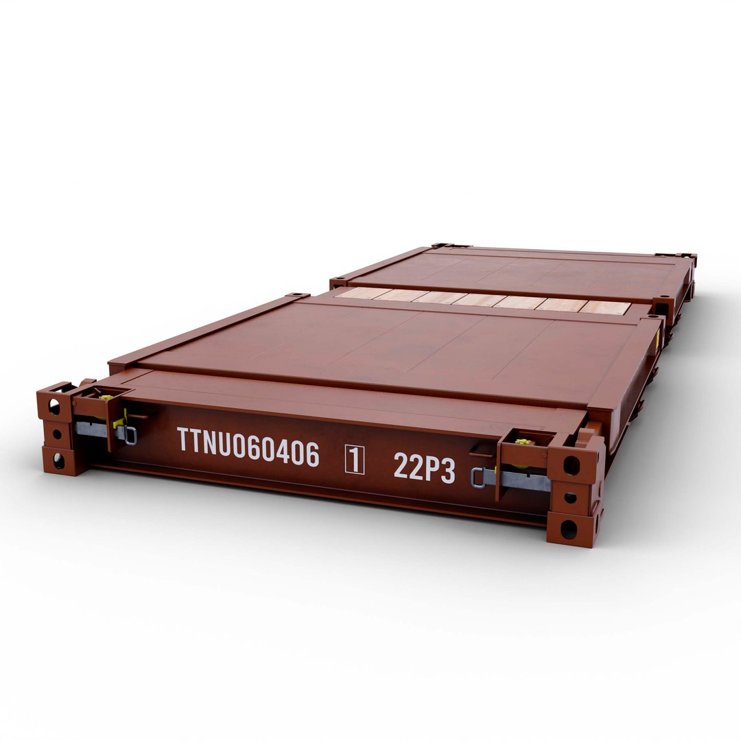 3D 20FT Flush Folding Flatrack model - TurboSquid 2174549