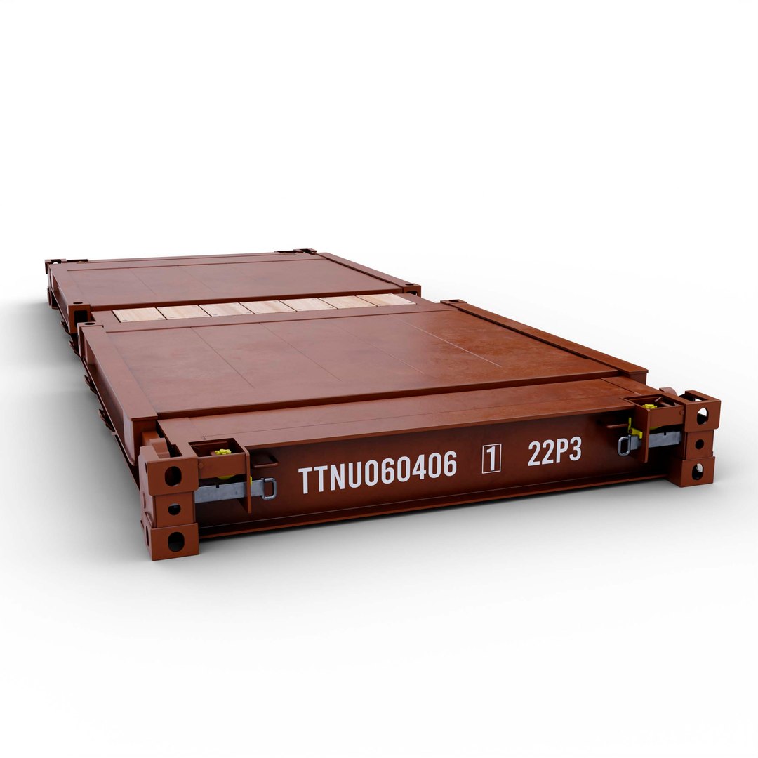 3D 20FT Flush Folding Flatrack Model - TurboSquid 2174549