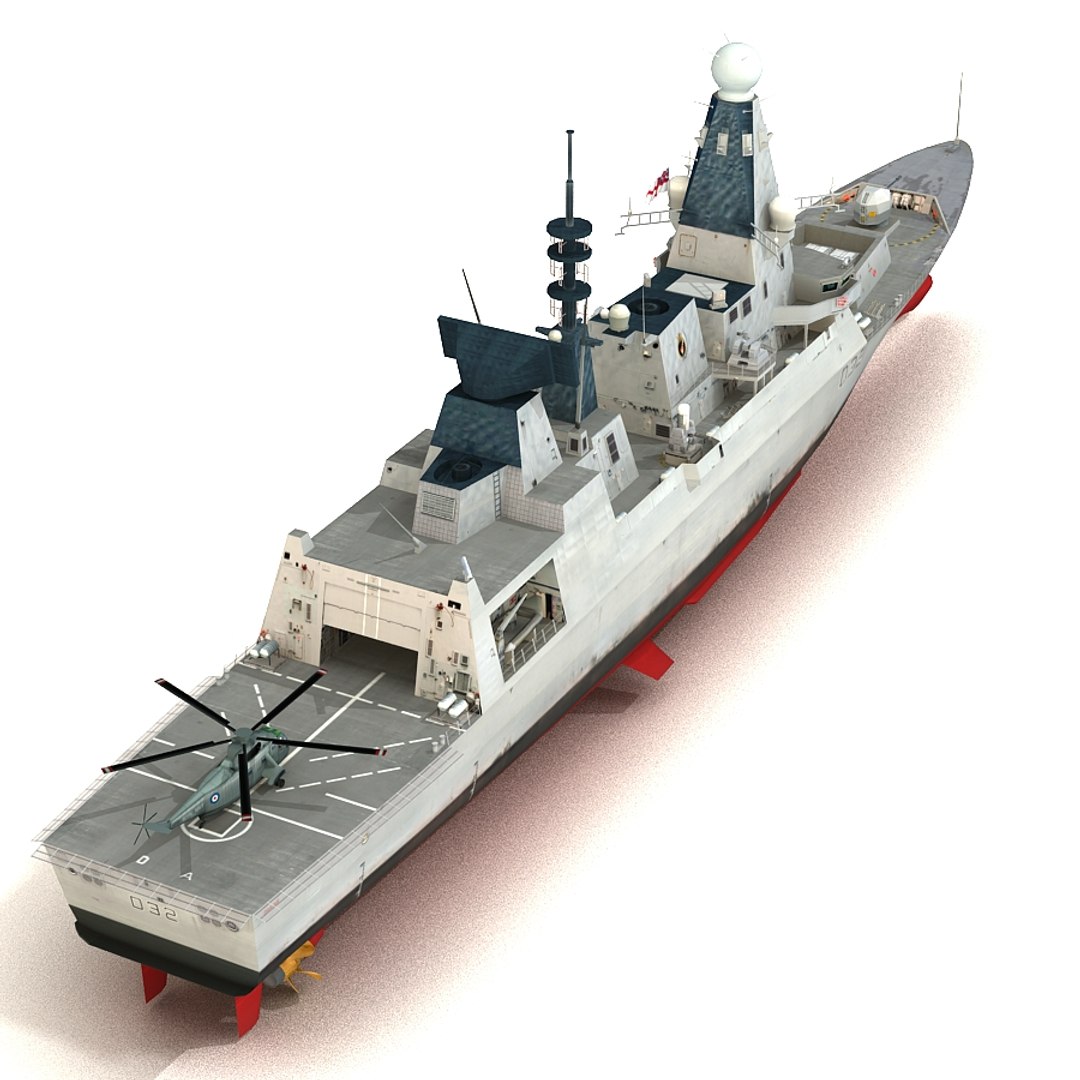 3d hms daring d32 type 45