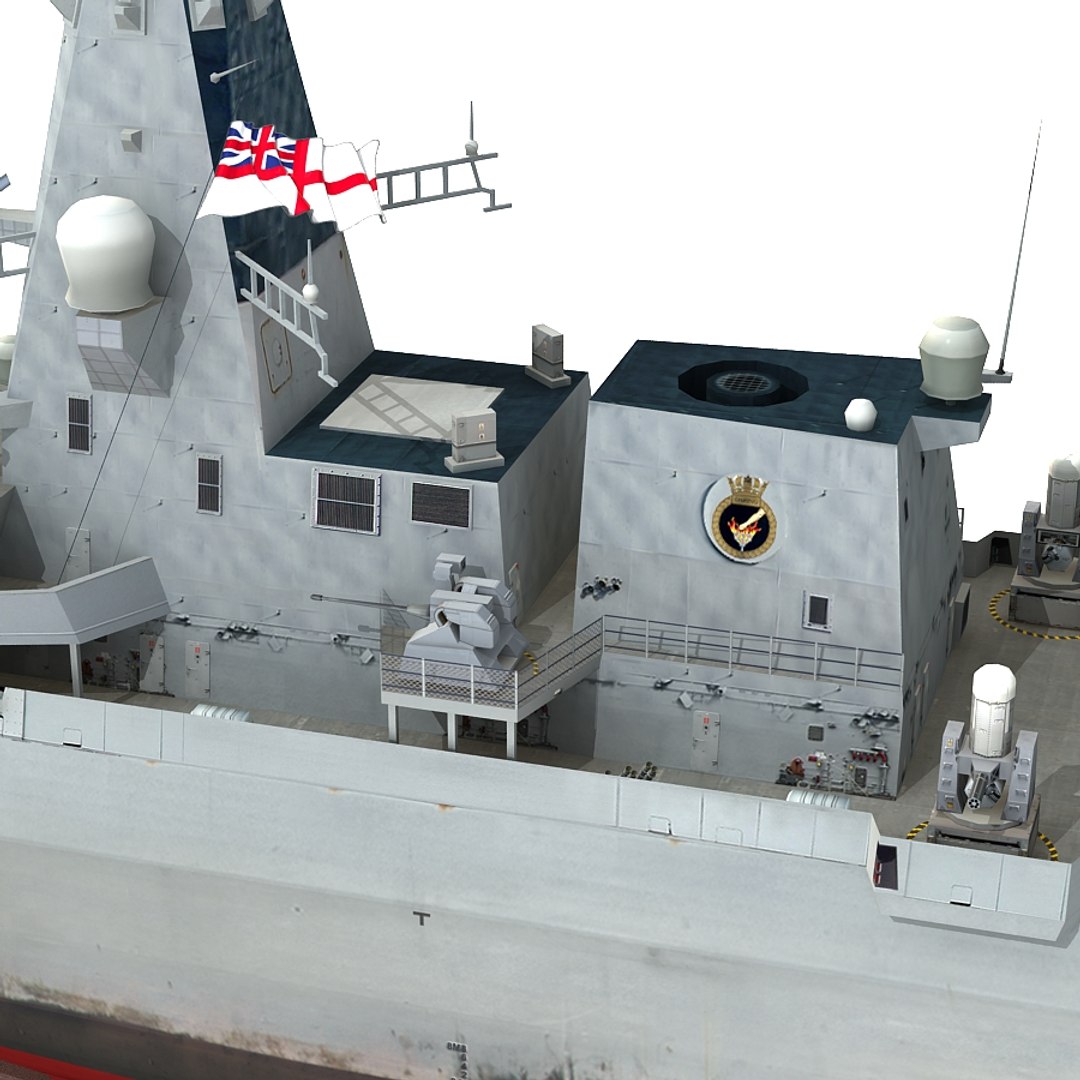 3d hms daring d32 type 45