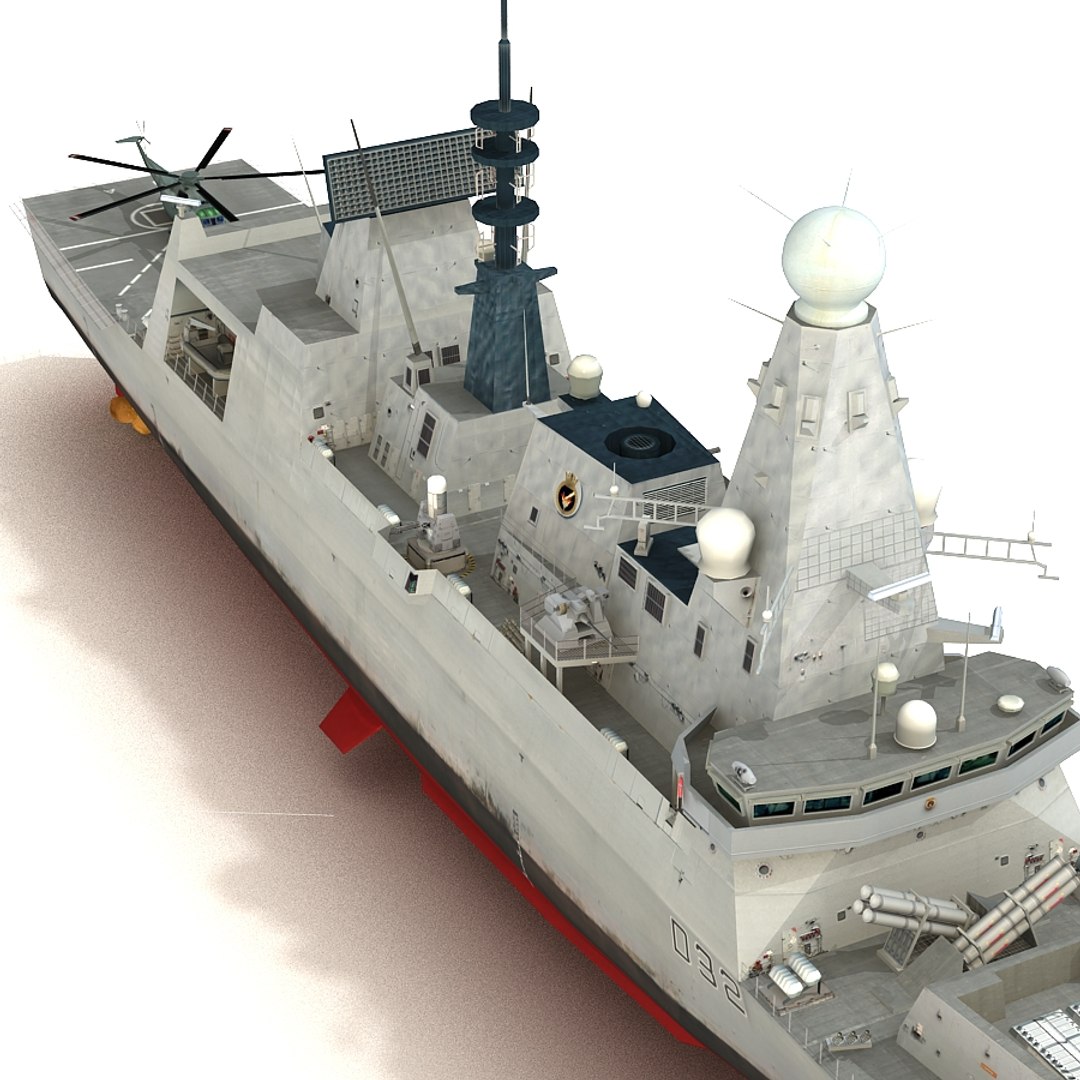 3d hms daring d32 type 45
