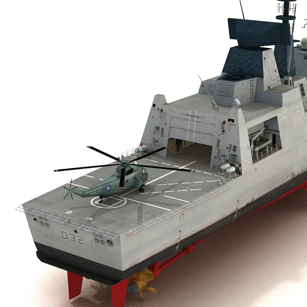 3d hms daring d32 type 45