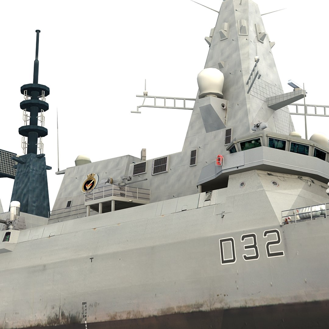3d hms daring d32 type 45