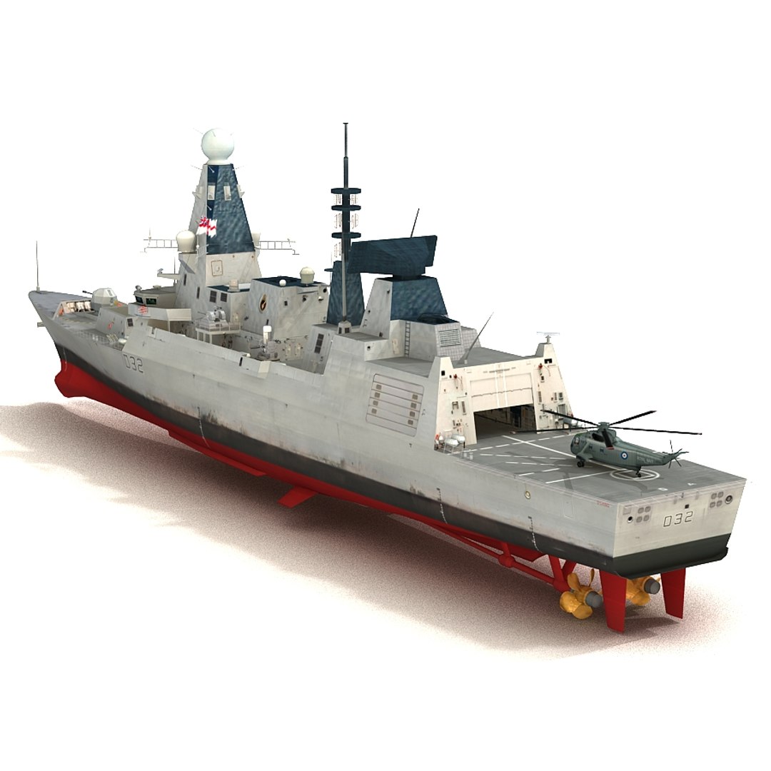 3d Hms Daring D32 Type 45