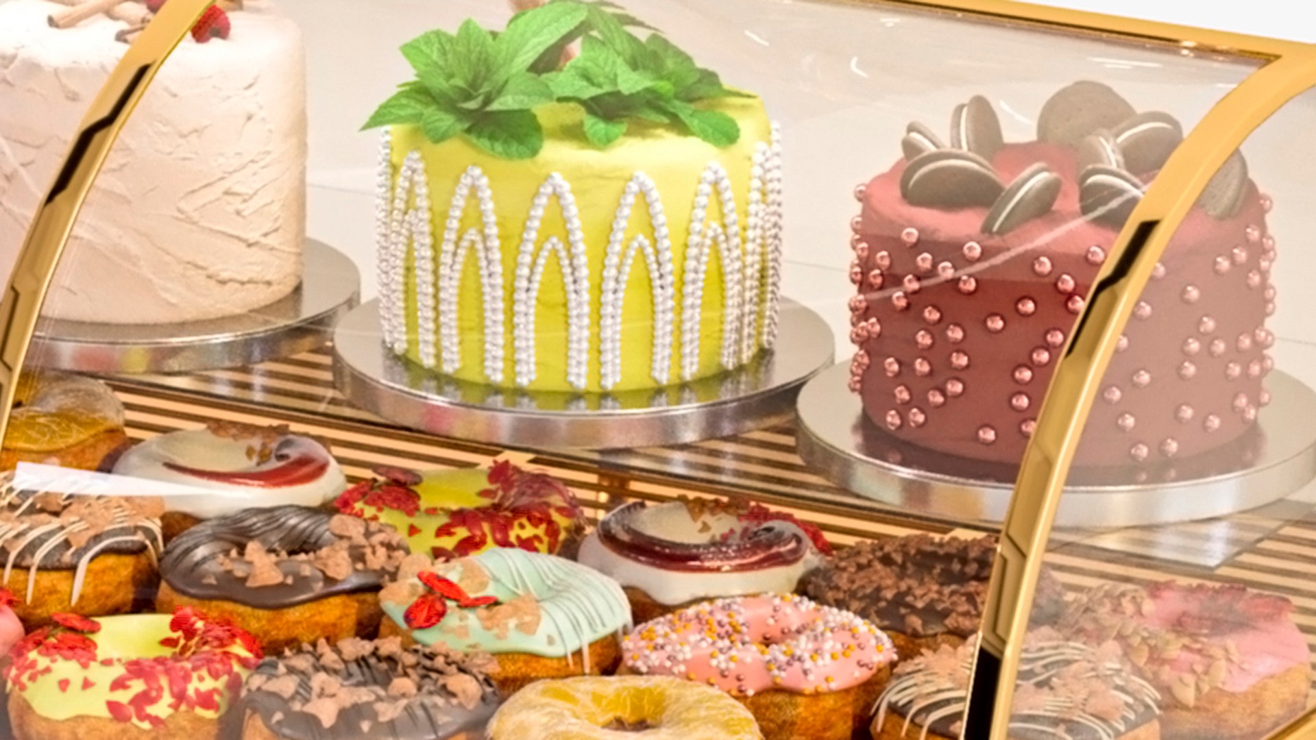 Showcase with sweets 3D model - TurboSquid 2052774