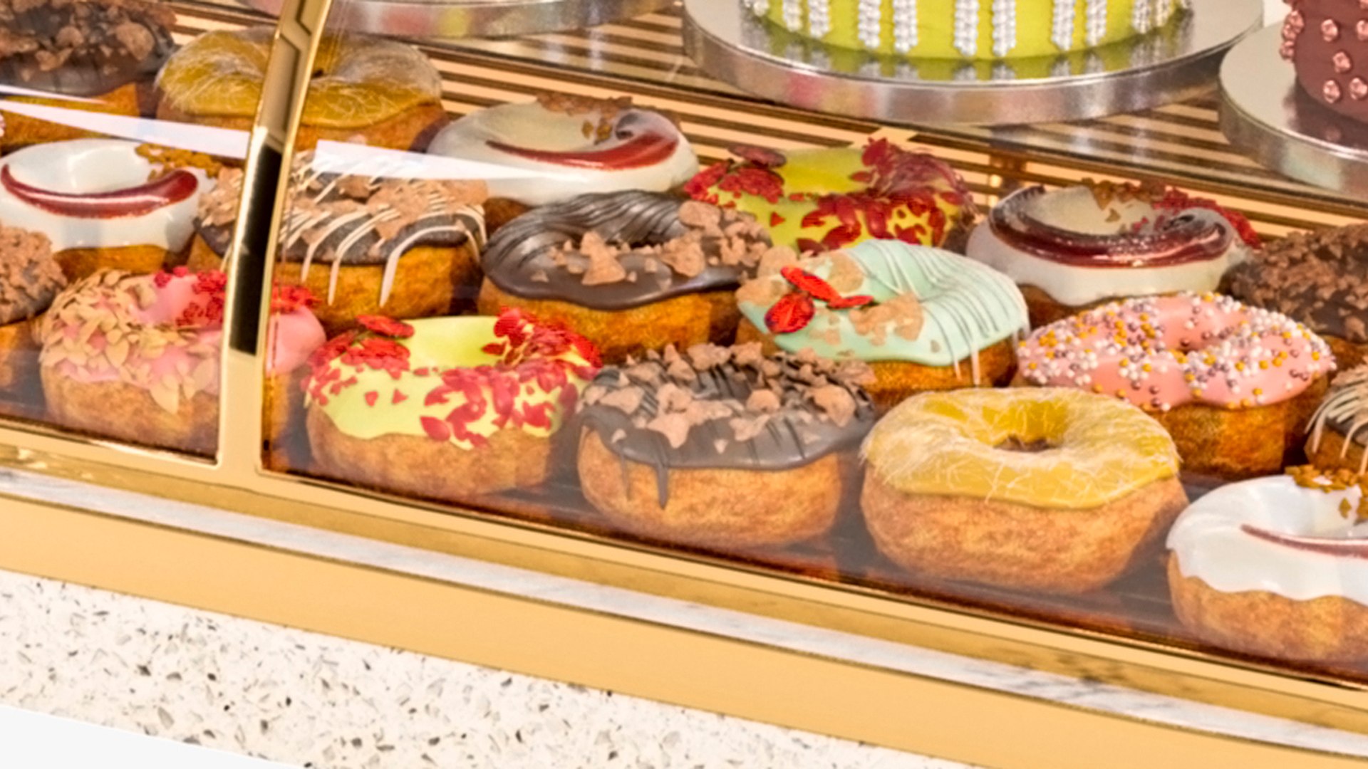 Showcase with sweets 3D model - TurboSquid 2052774