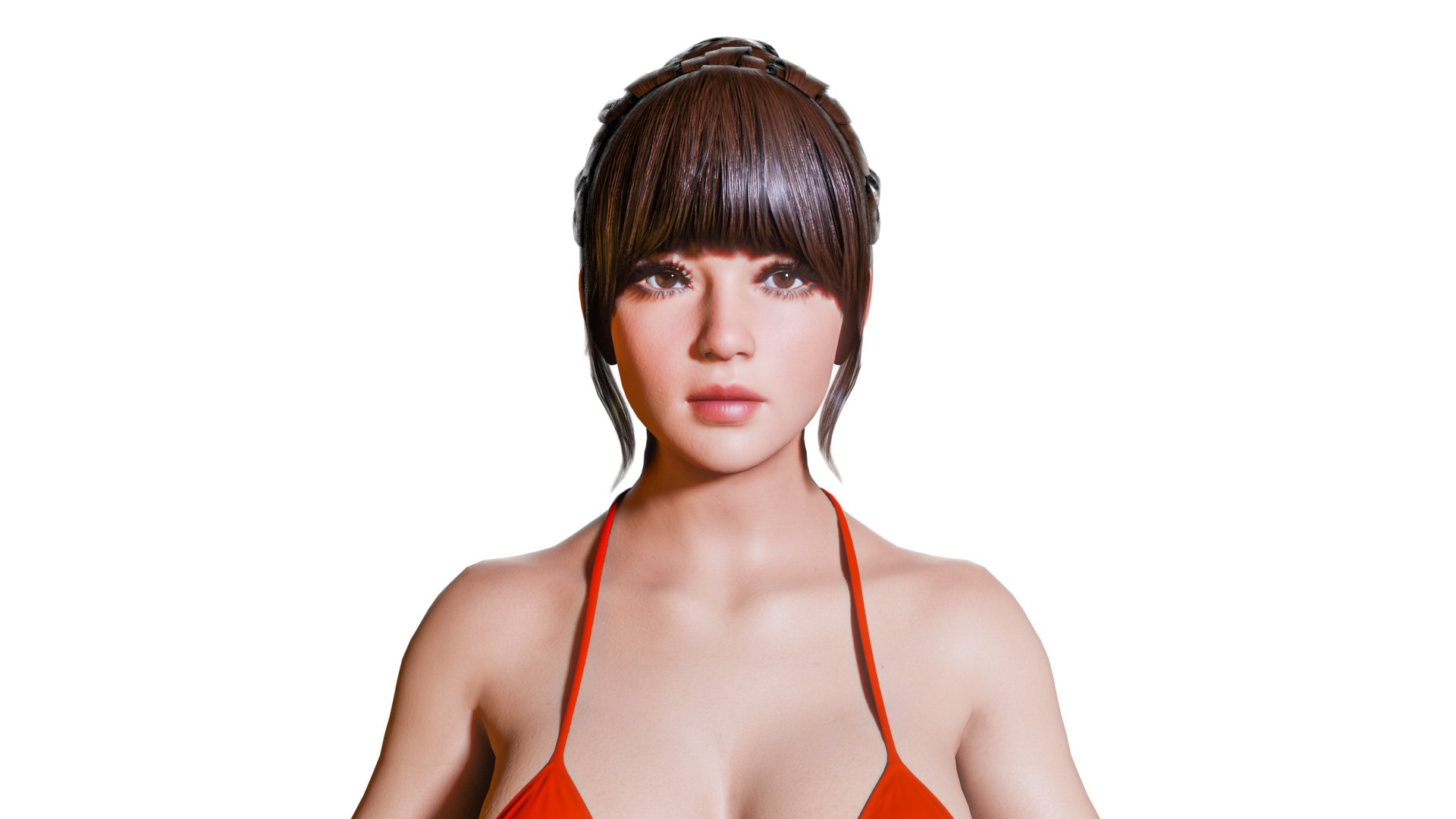 3d Model Detailed Girl Model Ultra Realistic Character Turbosquid 2166280 