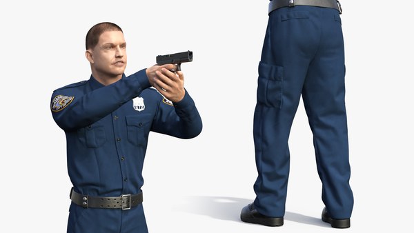 Nypd cop aiming ny 3D model - TurboSquid 1494220