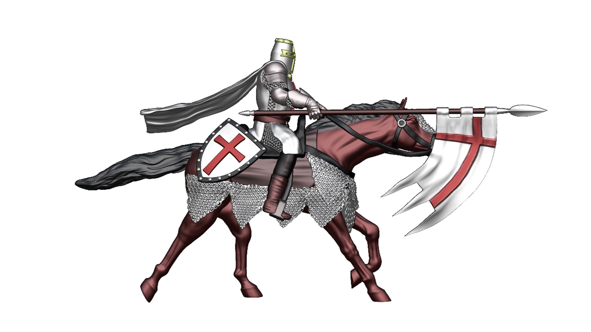 Crusader Cavalry 6 Models First Set 3D - TurboSquid 2320126