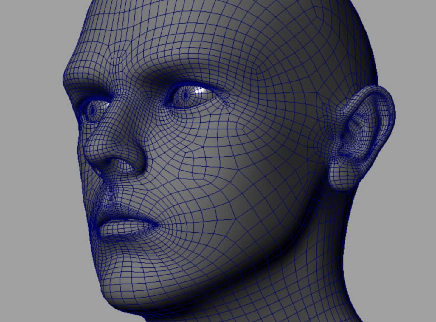 Male Head Man Face 3d 3ds