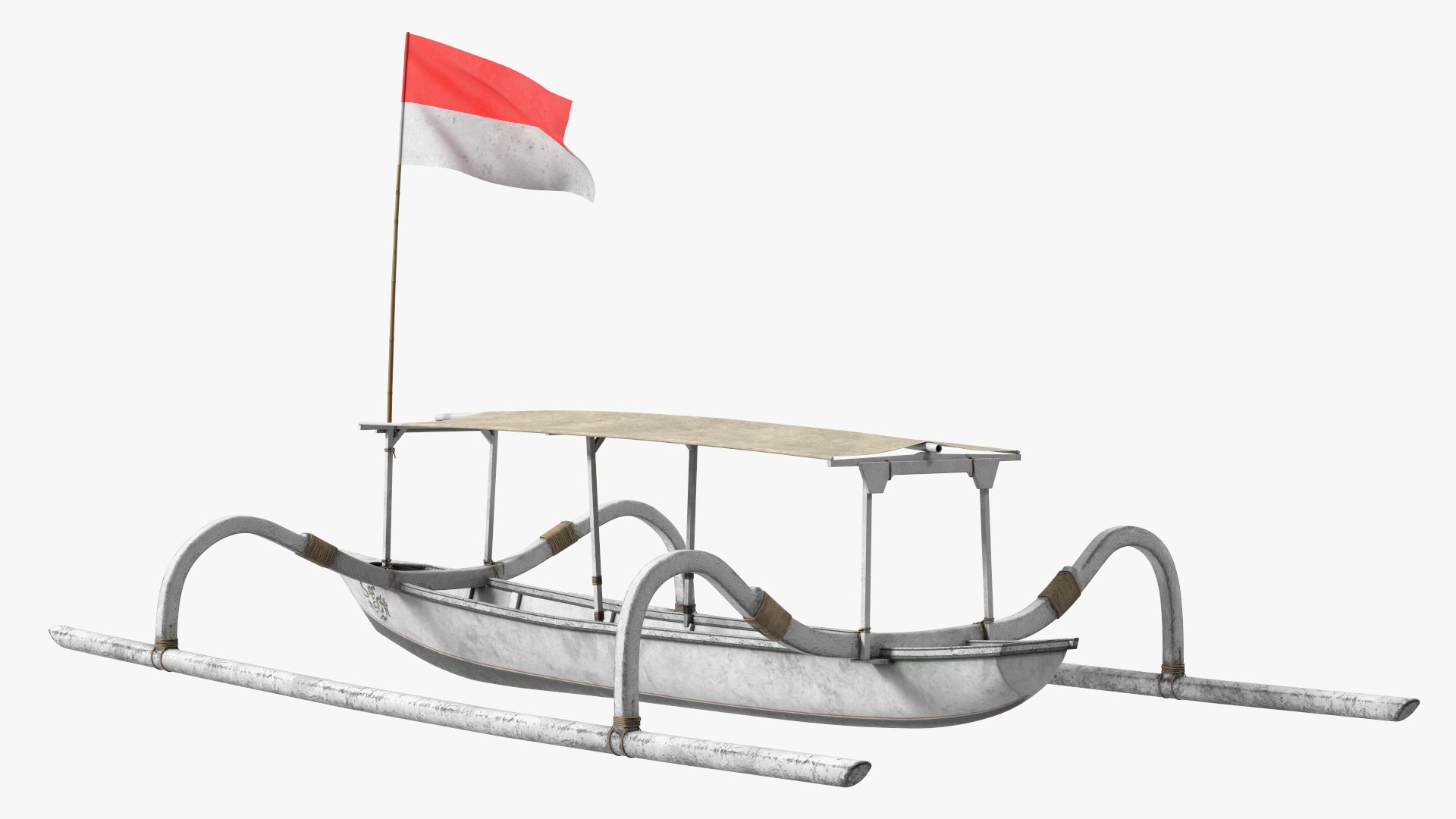 Bali Traditional Boat Jukung White 3D Model - TurboSquid 2161297
