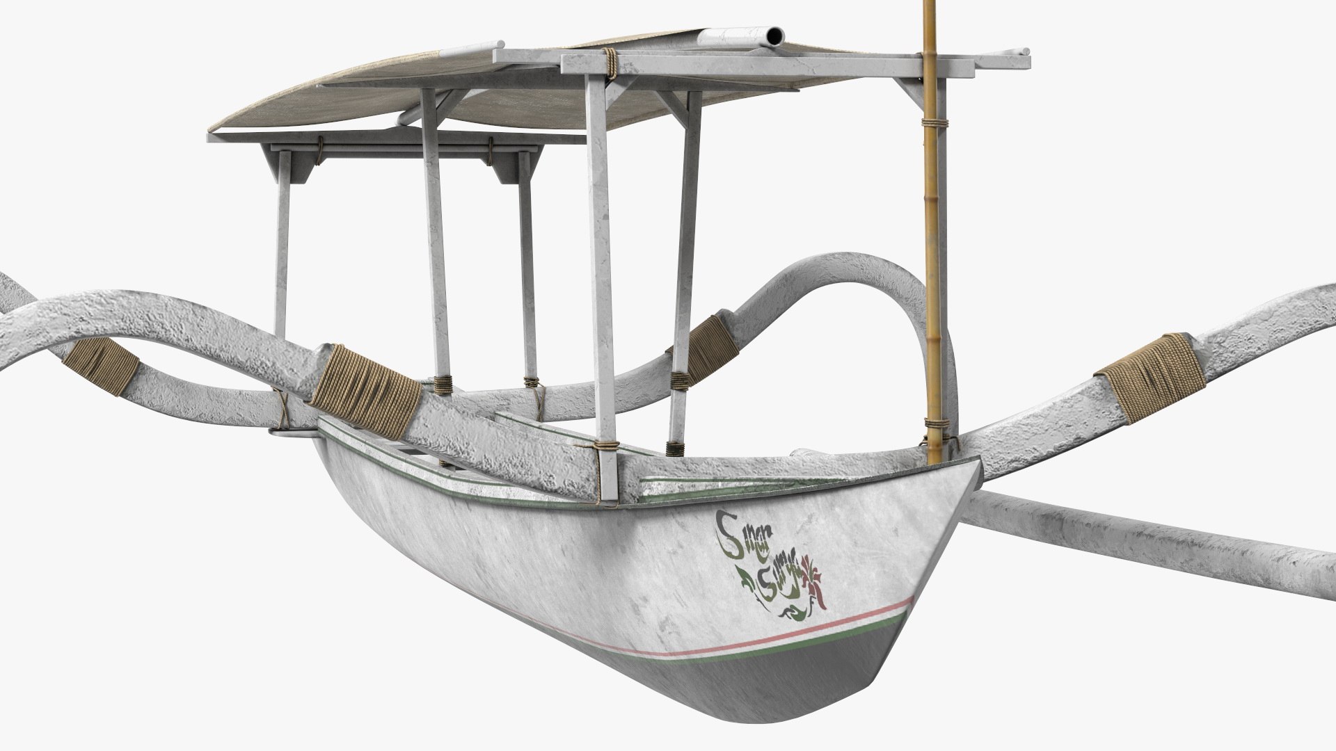Bali Traditional Boat Jukung White 3D Model - TurboSquid 2161297