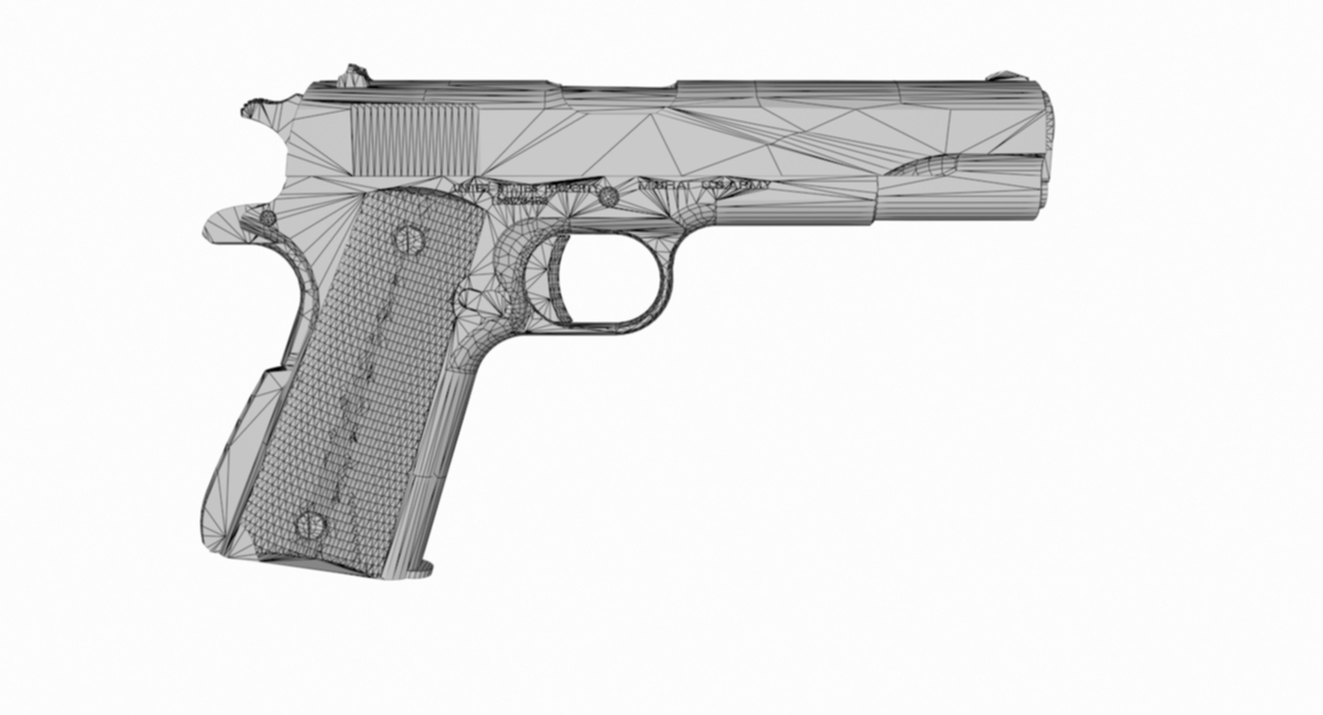 3D Pistol 1911 1 4 Model - TurboSquid 1236117