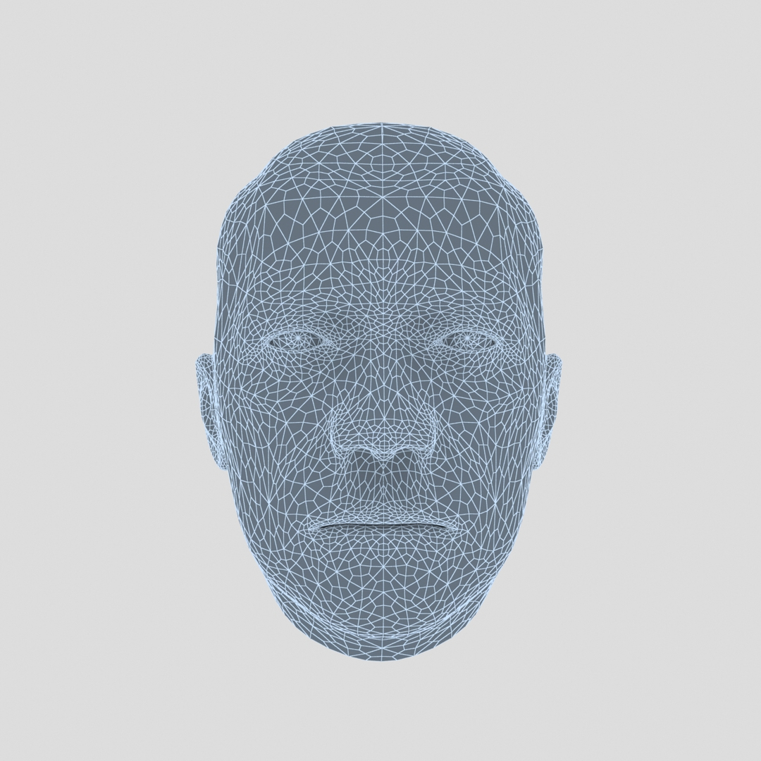 3ds Max Realistic Male Head Rigged Character