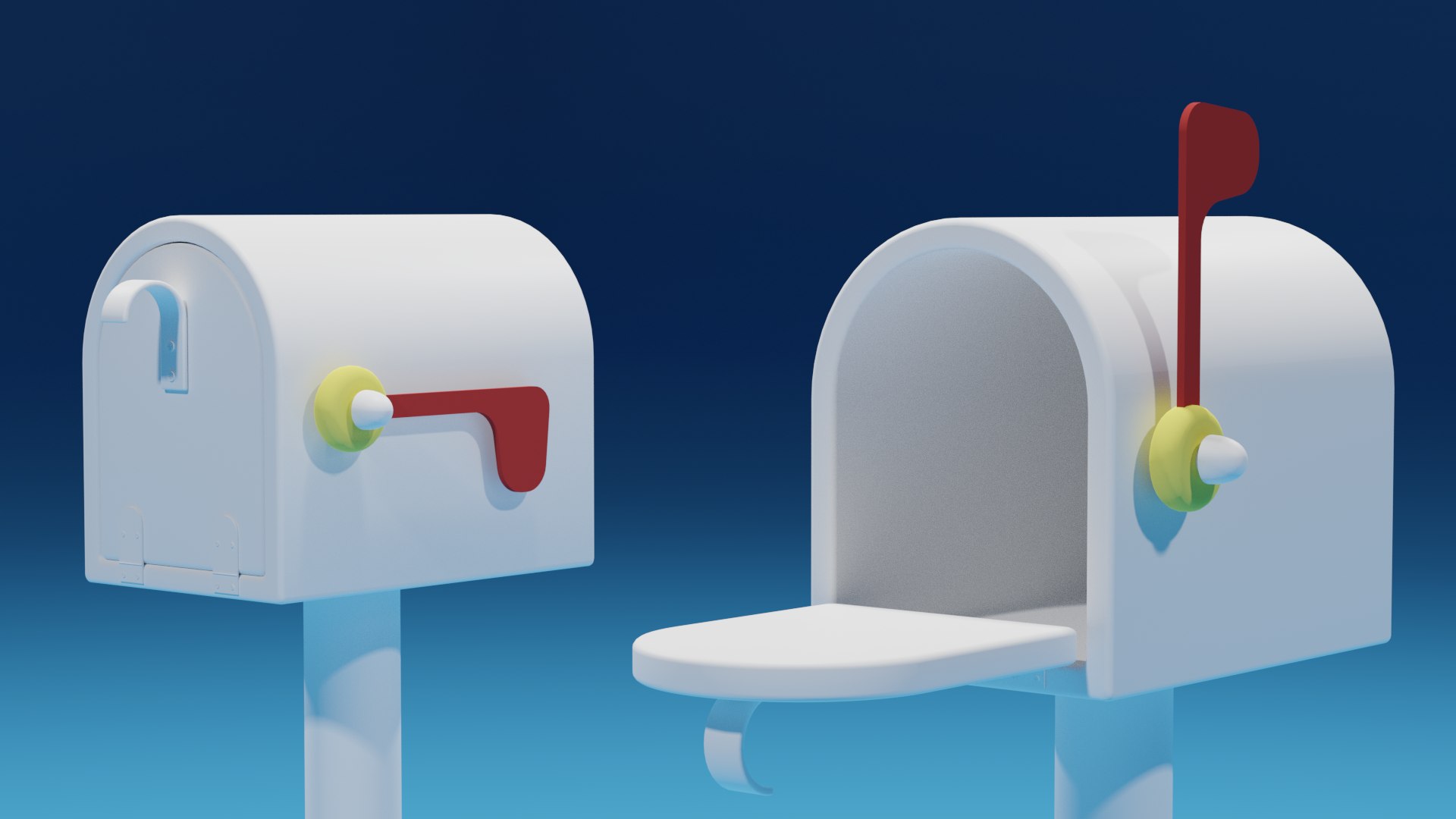 Lovely Cartoon Mailbox 3D - TurboSquid 1744342