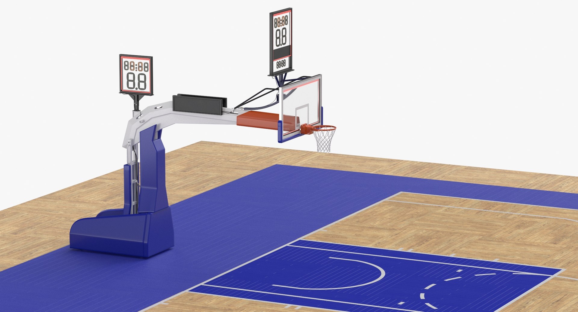 3D Basketball Court And Baskets 04 - TurboSquid 1726506