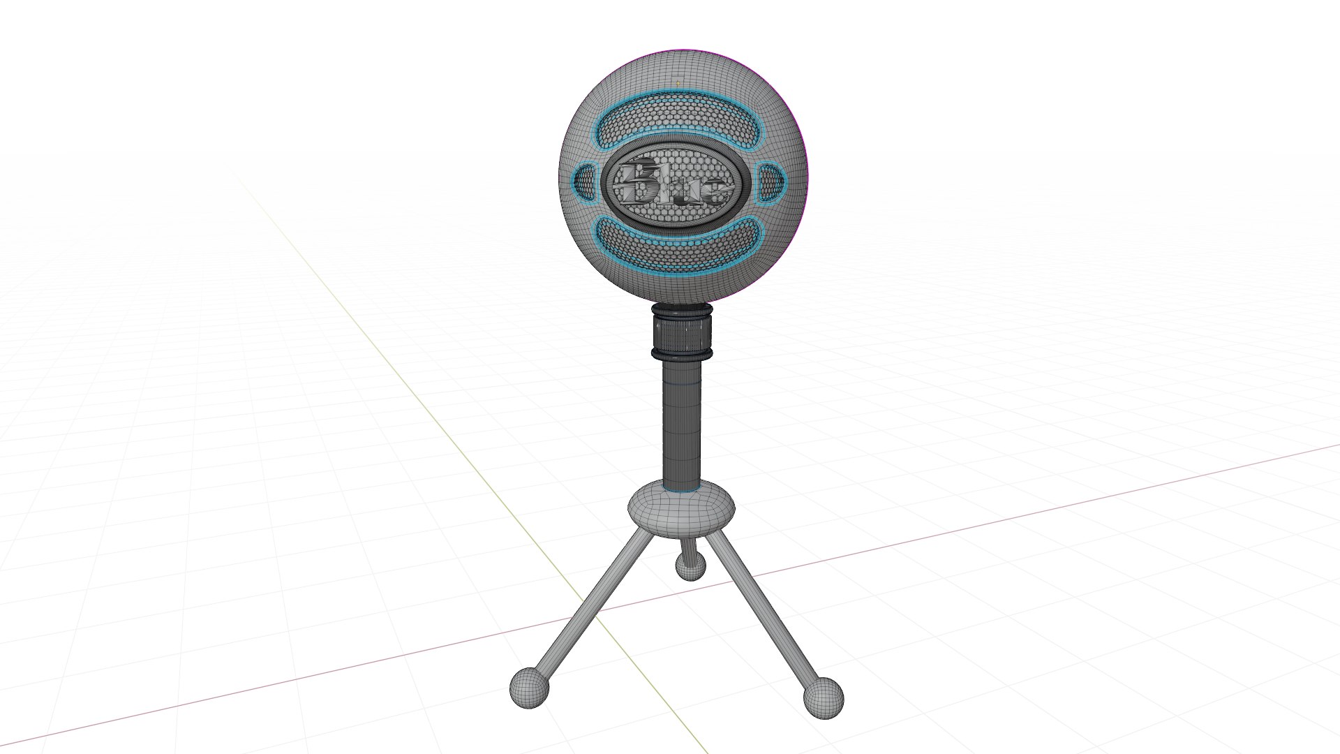 Blue Snowball Microphone Model - TurboSquid 1582258