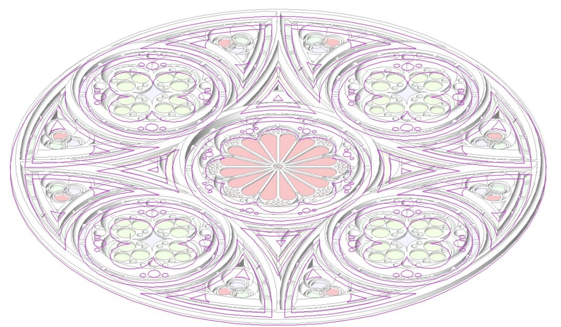 Rose Window 3D Model - TurboSquid 2269299