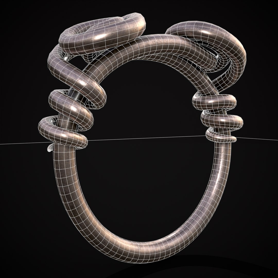 Wire Spiral Silver Ring 3D - TurboSquid 2078195