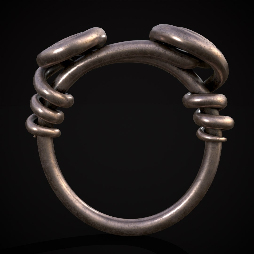 Wire Spiral Silver Ring 3D - TurboSquid 2078195