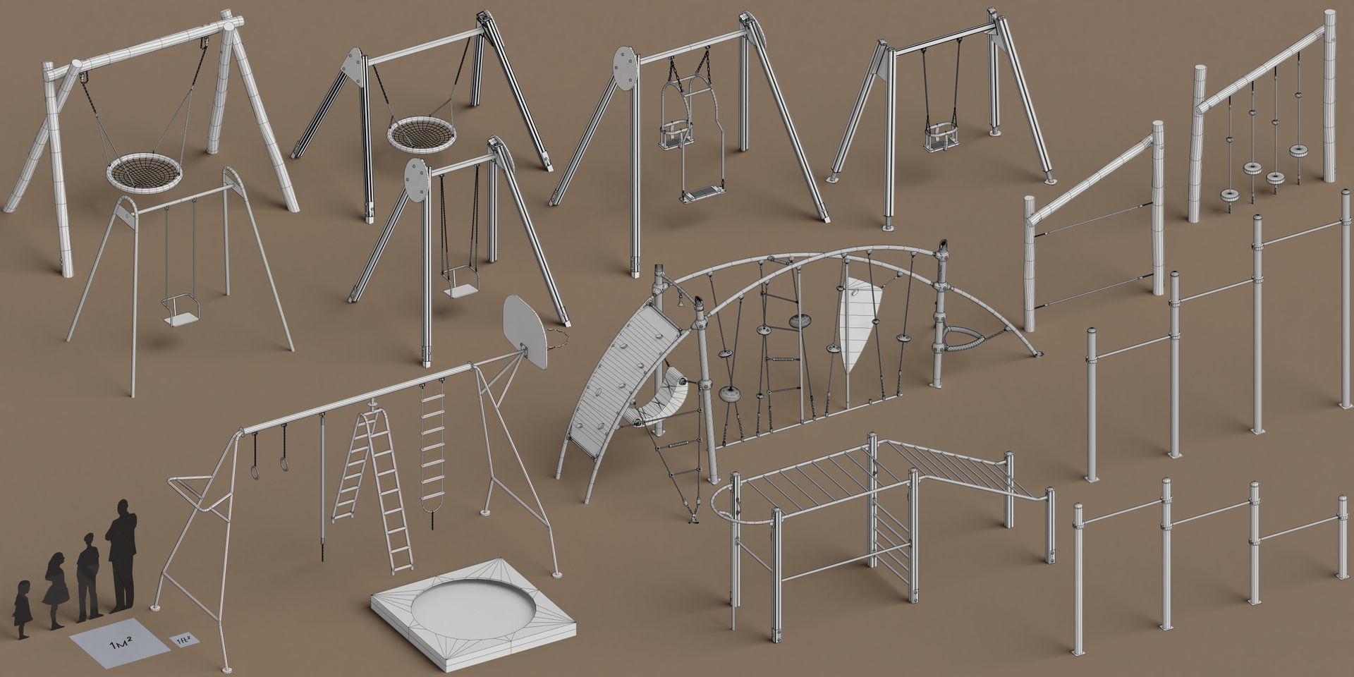 Playground equipment 3D model - TurboSquid 1464184