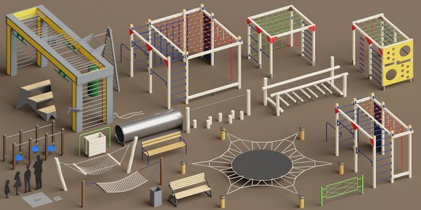 Playground equipment 3D model - TurboSquid 1464184