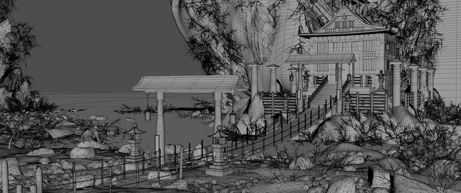 Fantasy Cave Asian House 3D Model - TurboSquid 1920250