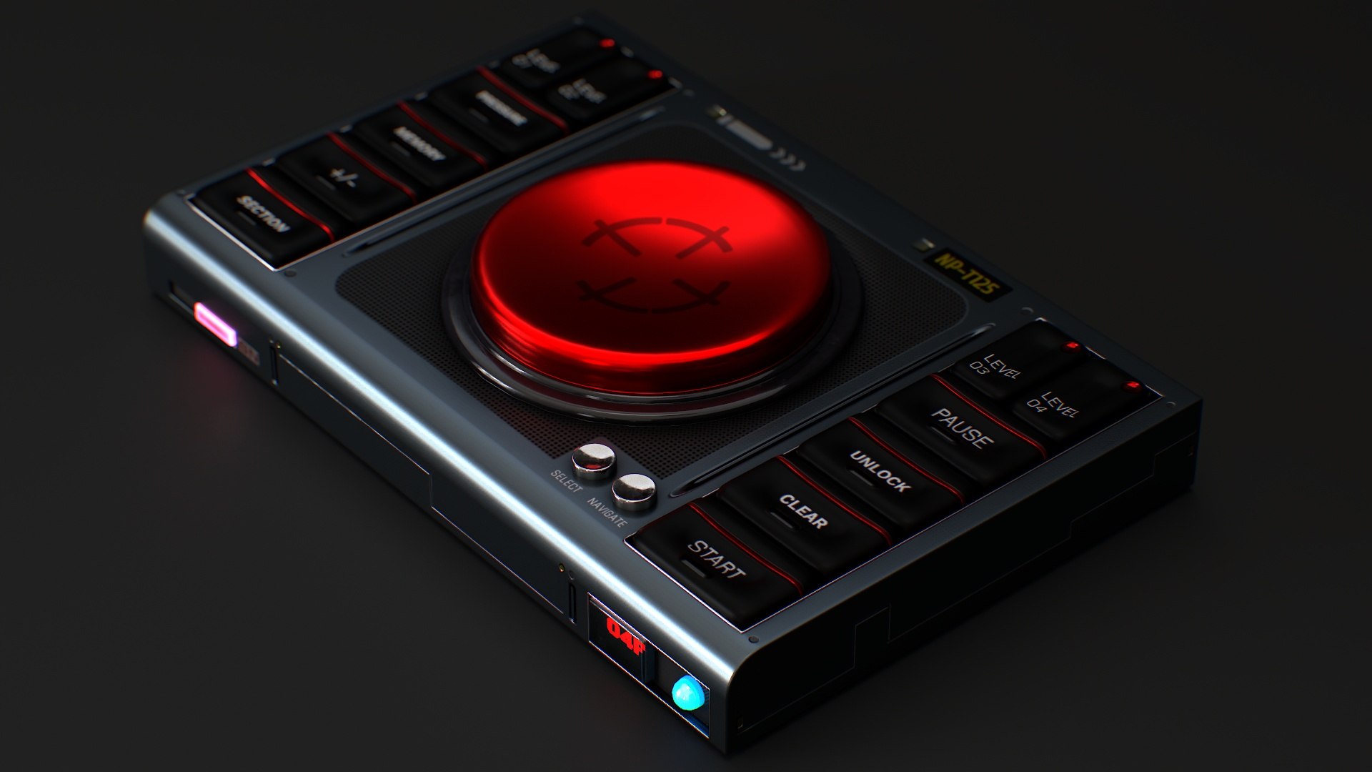 3D Sci-Fi Red Button Ver3 - TurboSquid 2142519