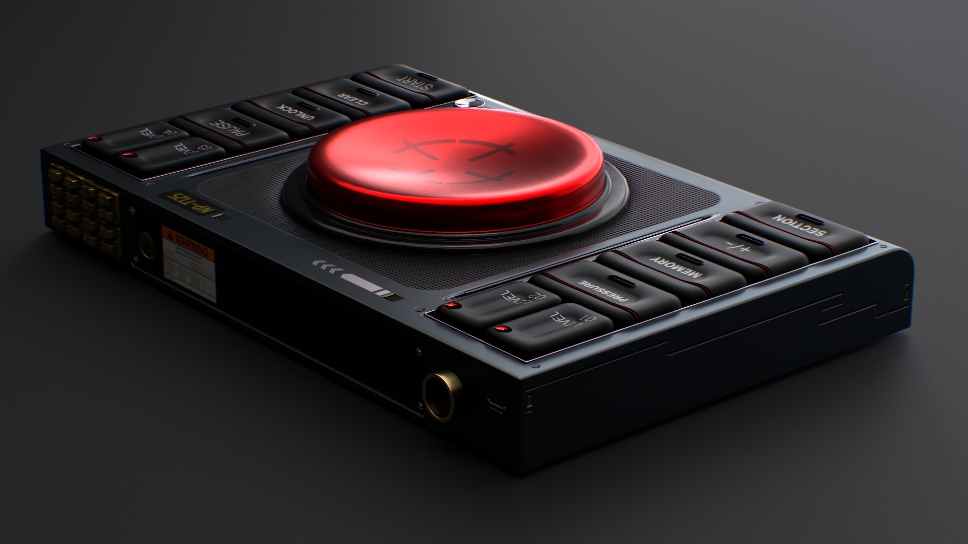 3D Sci-Fi Red Button Ver3 - TurboSquid 2142519