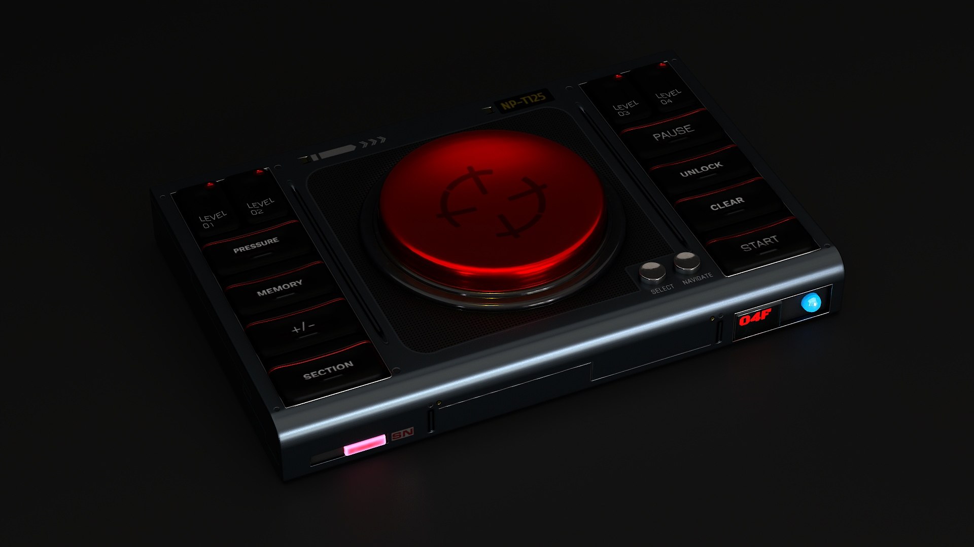 3D Sci-Fi Red Button Ver3 - TurboSquid 2142519