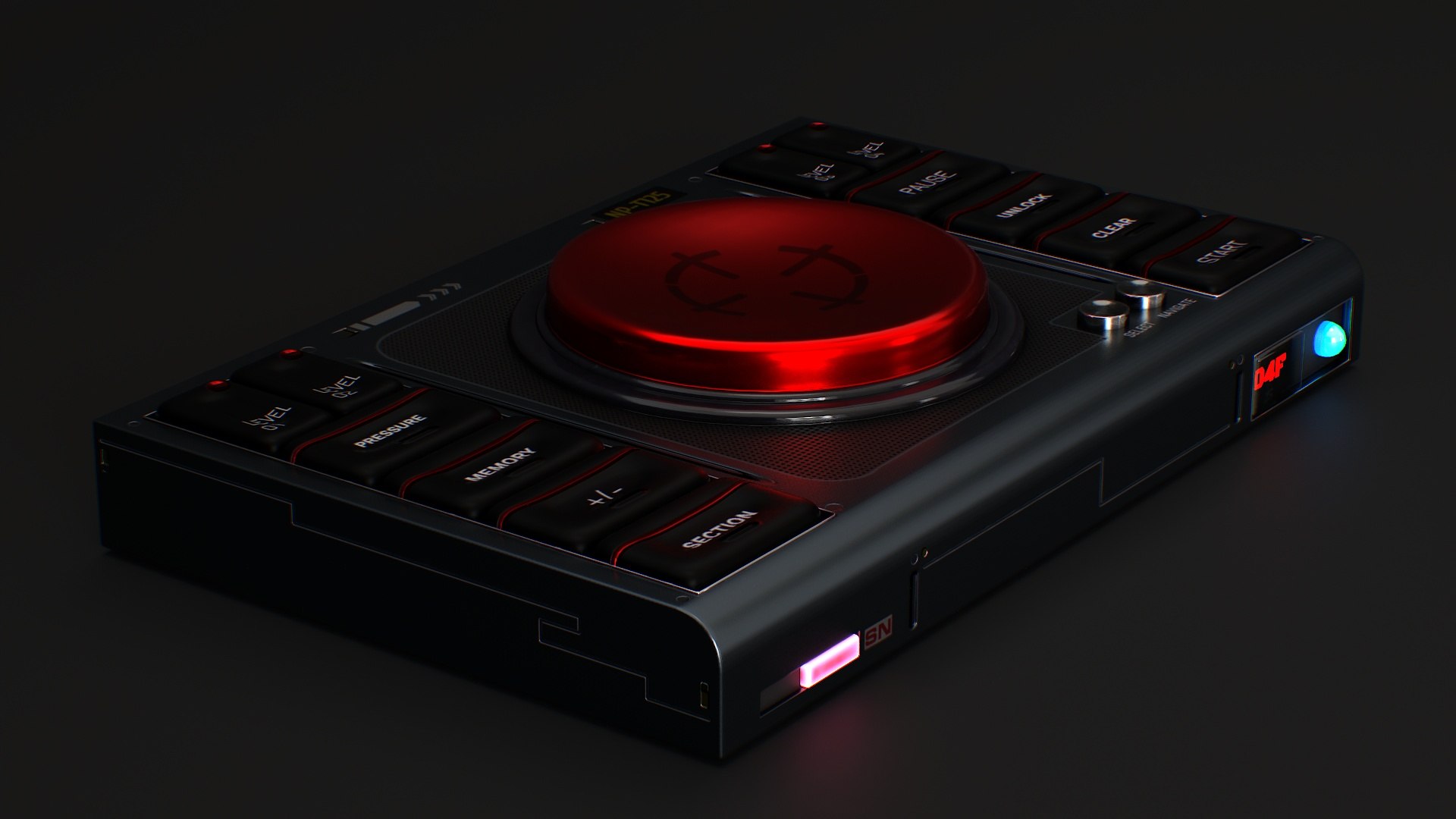 3D Sci-Fi Red Button Ver3 - TurboSquid 2142519